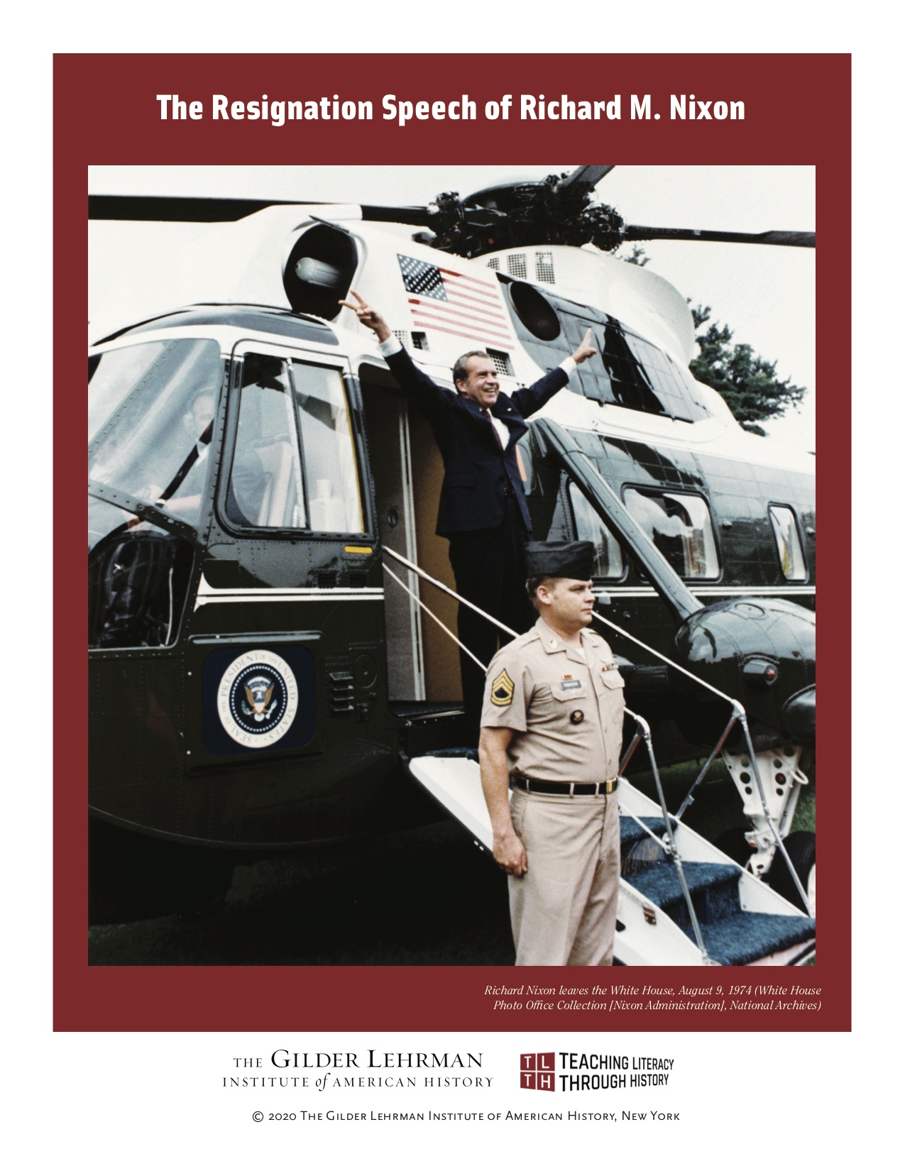 The Resignation Speech of Richard M. Nixon | Gilder Lehrman Institute ...