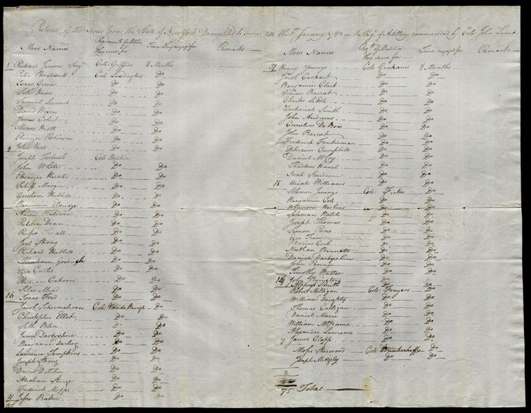 Return of the levies from the State of New York draughted to serve ...