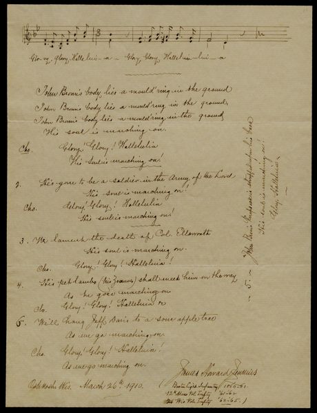 [Words and music for the song "John Brown's Body"] | Gilder Lehrman ...