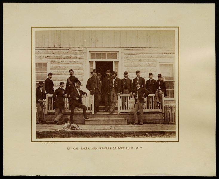 Lt. Col. Baker, and Officers of Fort Ellis, M. T. [Montana Territory ...