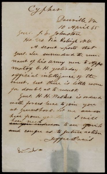 to Joseph E. Johnston | Gilder Lehrman Institute of American History