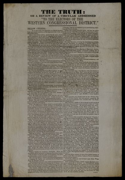 The Truth, or Review of a circular... [Dorr's rebellion] | Gilder ...