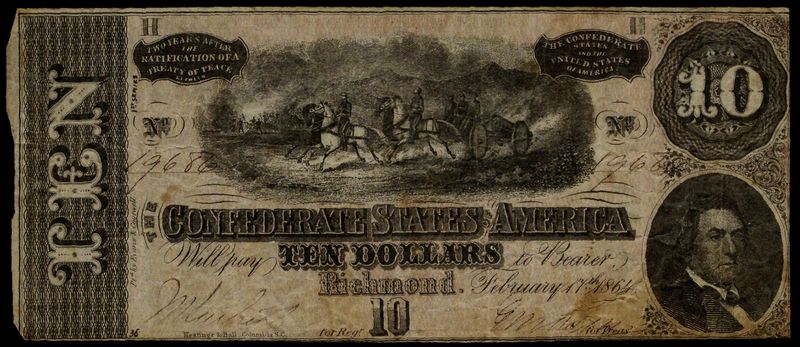 [Ten dollar bill issued by the Confederate States of America] | Gilder ...
