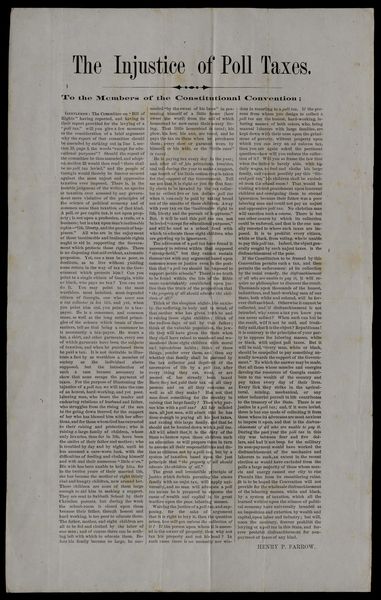 The Injustice of Poll Taxes | Gilder Lehrman Institute of American History