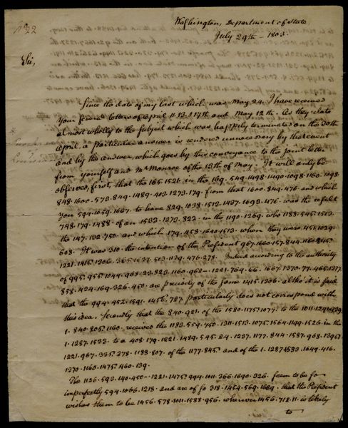 to Robert R. Livingston re: Louisiana Purchase negotiations [in code ...