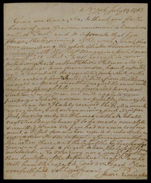 To Jacob Read Esq | Gilder Lehrman Institute of American History