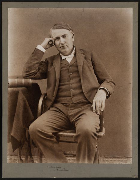 [Seated portrait of Thomas Edison] | Gilder Lehrman Institute of ...