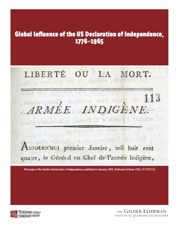 Global Influence of the US Declaration of Independence, 1776–1965 ...